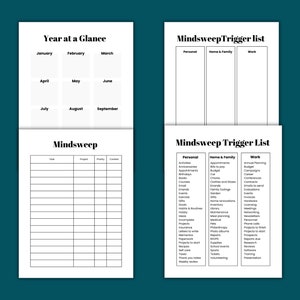 Getting Things Done Planner: GTD Planner Inserts | Project Management ...