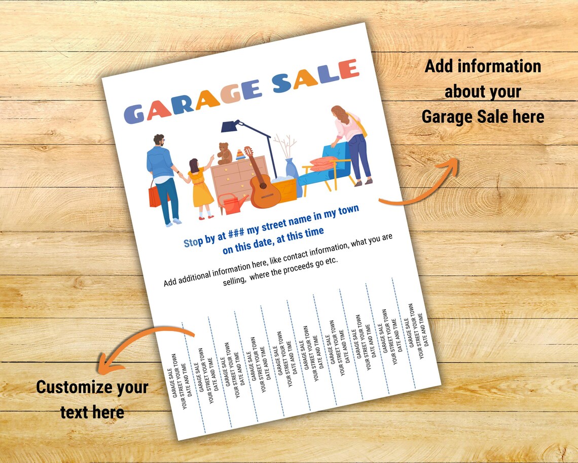Garage Sale Kit | Editable Garage Sale Signs | Garage Sale Flyers ...