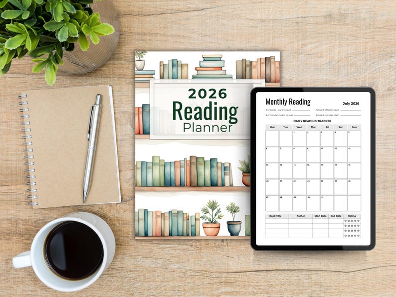 Printable 2026 Reading Tracker Journal | Reading Log | Book Tracker ...