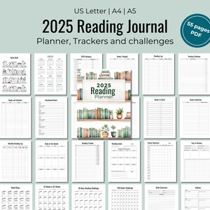 Printable 2025 Reading Tracker Journal Reading Log Book Tracker Book ...