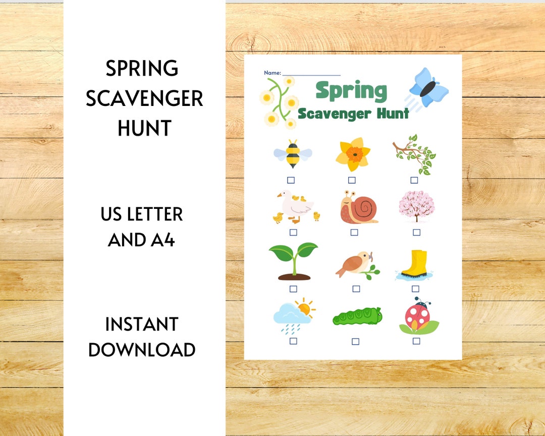 Outdoor Spring Scavenger Hunt for Kids - Etsy