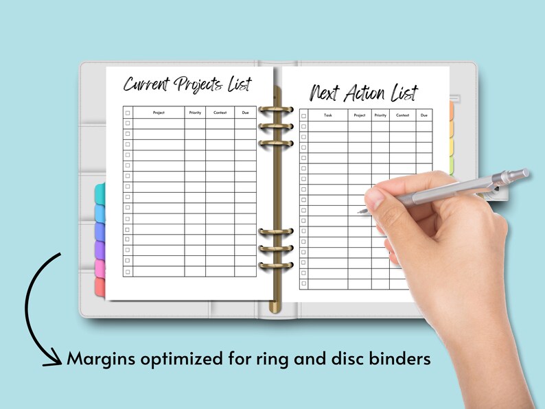 Getting Things Done Planner: GTD Planner Inserts Project Planner, Task ...
