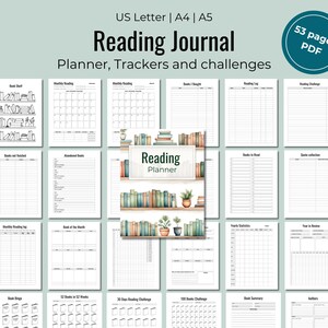 Printable Reading Tracker | Reading Journal | Reading Log | Book ...