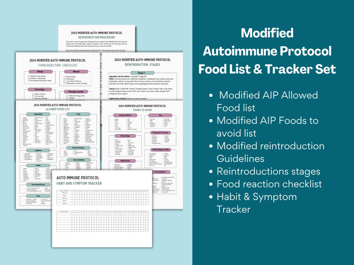 Updated AIP Food List | Modified Autoimmune Protocol | Reintroduction ...