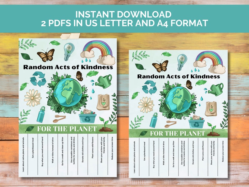 Tear-off Flyer Random Acts of Kindness for the Planet - Tear off Poster ...