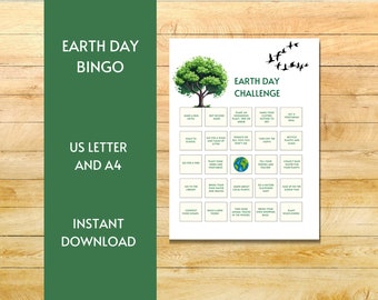 Earth Day Bingo Challenge | Earth Day Activity | Earth Day Game | Eco ...