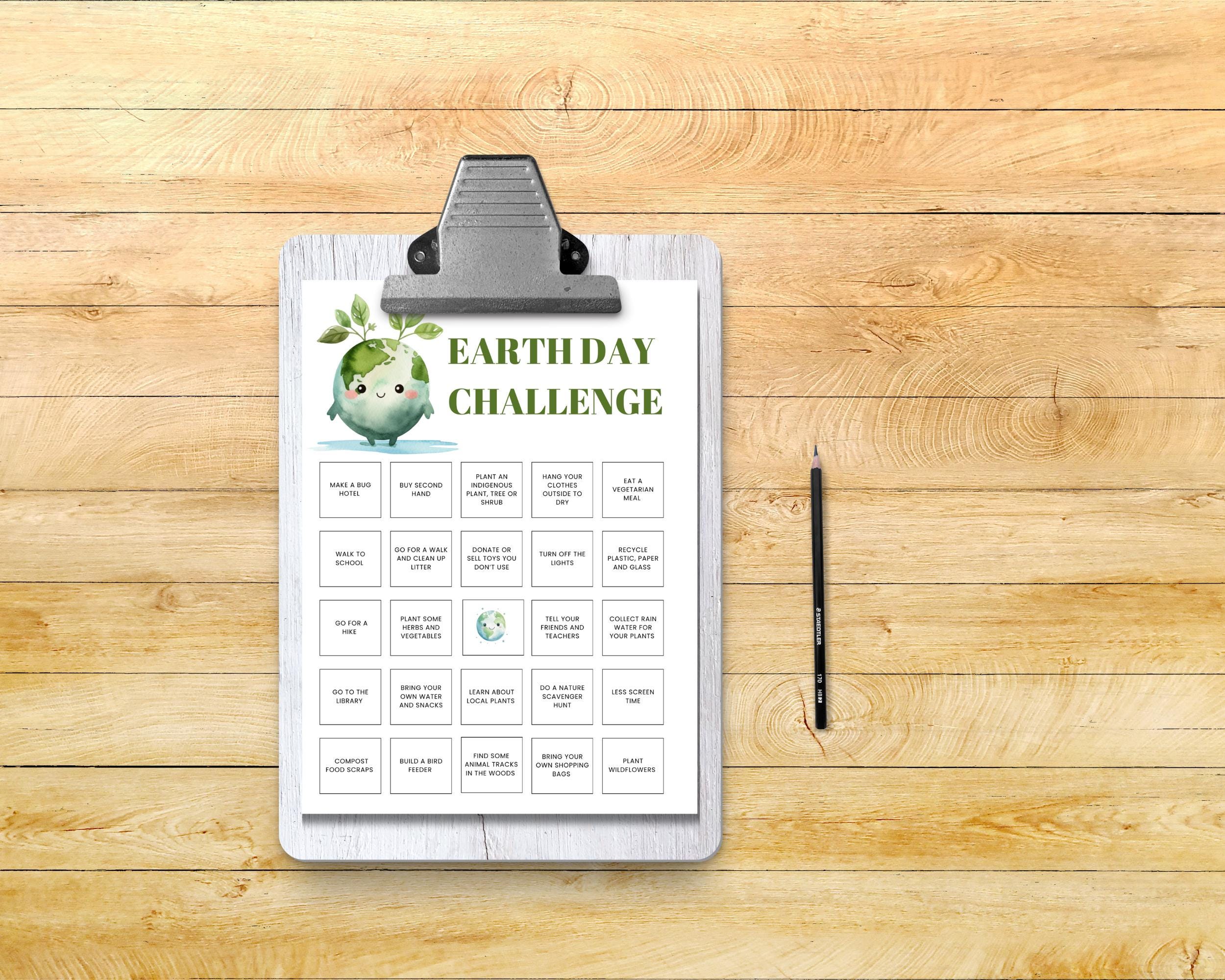 Earth Day Bingo Challenge | Earth Day Activity | Earth Day Game | Eco ...