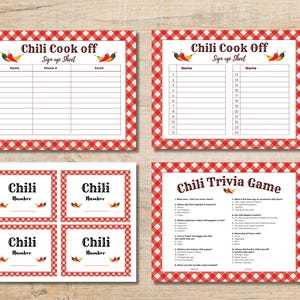 Chili Cook-off Contest Kit, Chili Cook-off Printables, Chili Cook-off ...