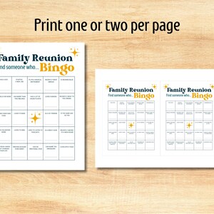 Family Reunion Bingo | Family Find Someone Who Bingo | Family Reunion ...