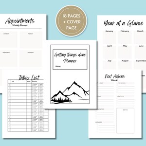 Getting Things Done Planner: GTD Planner Inserts; Project Planner, Task ...