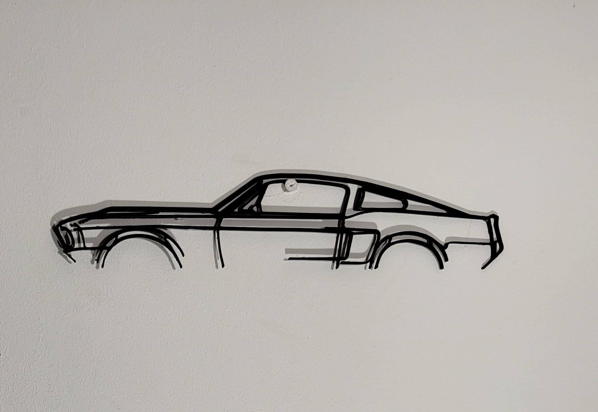 Custom Car 3D Printed Silhouette Wall Art, 3D Printed Wall Art, Car Guy ...