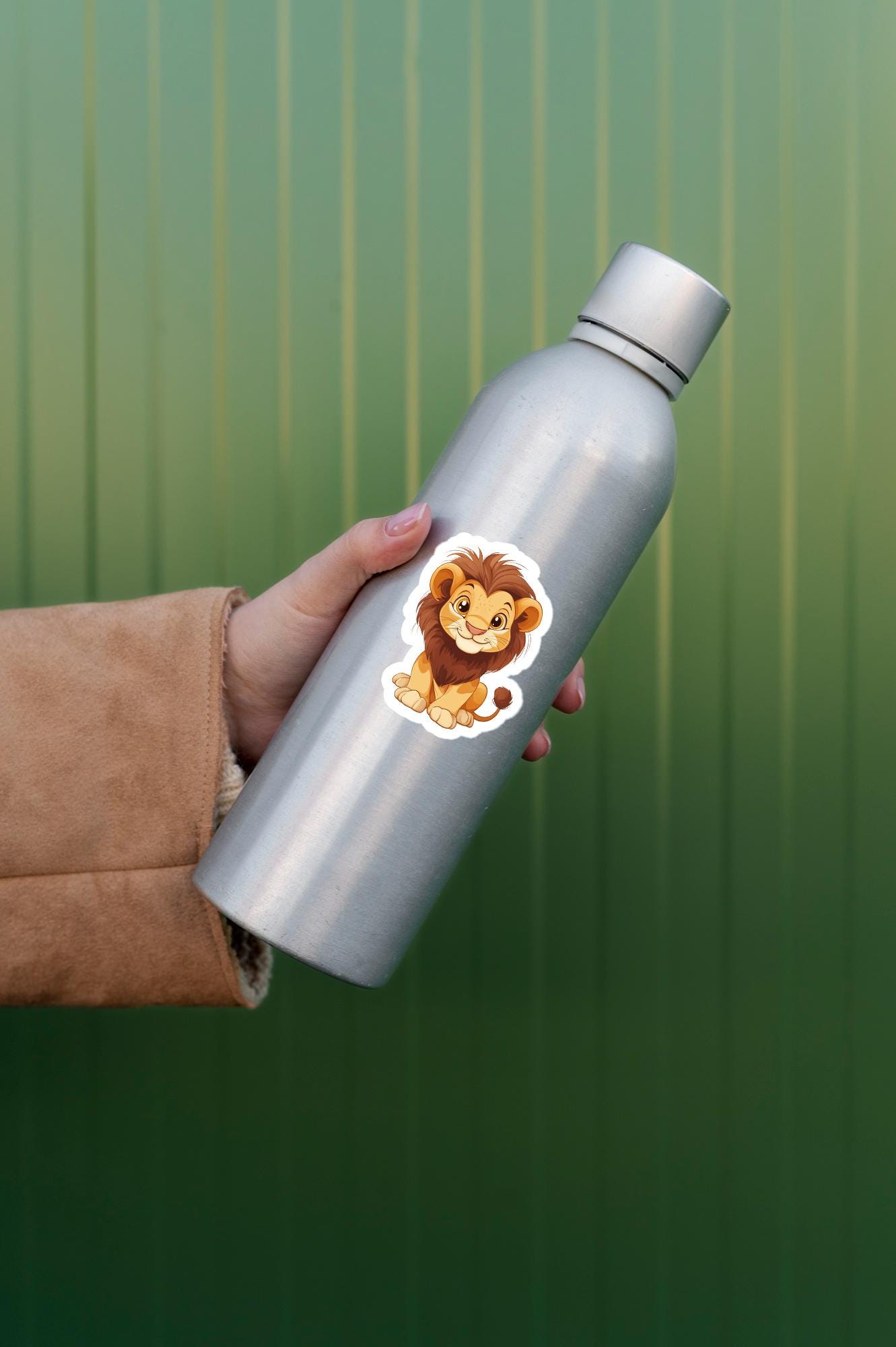 Baby Lion Kiss-cut Stickers, Adorable Vinyl Decal, Cute Animal Laptop ...