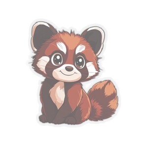 Red Panda Vinyl Sticker - Etsy