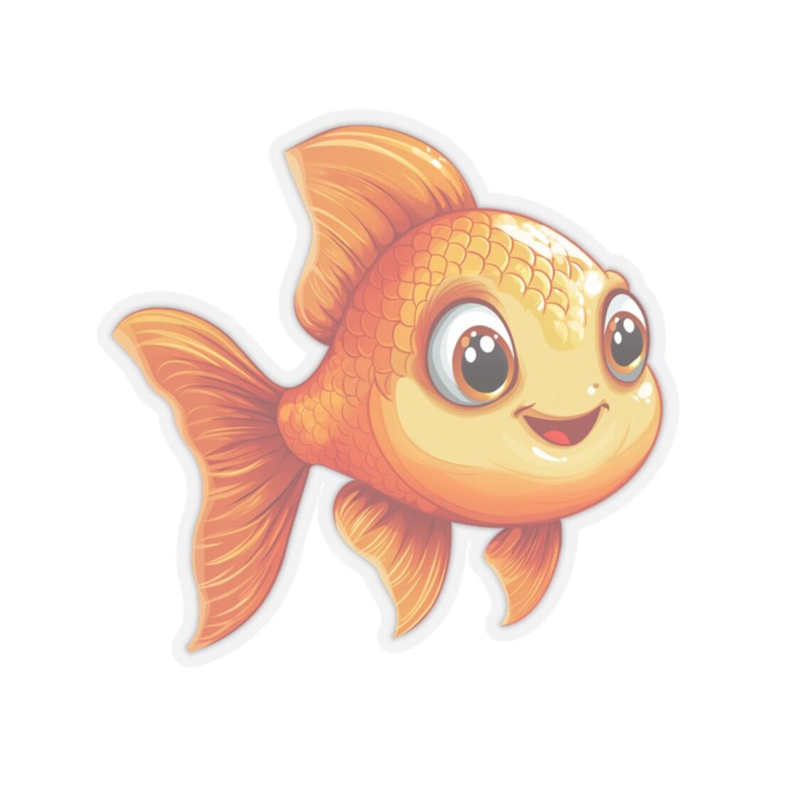 Goldfish Vinyl Sticker - Etsy