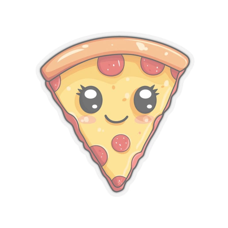 Kawaii Pizza Sticker, Cartoon Food Decal, Cute Slice of Pizza Decor ...