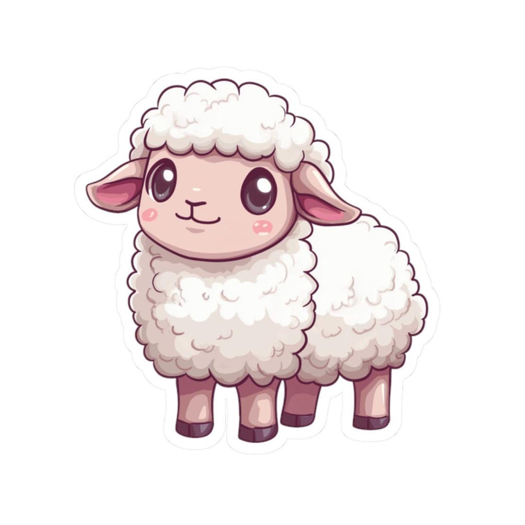 Baby Sheep Vinyl Sticker - Etsy