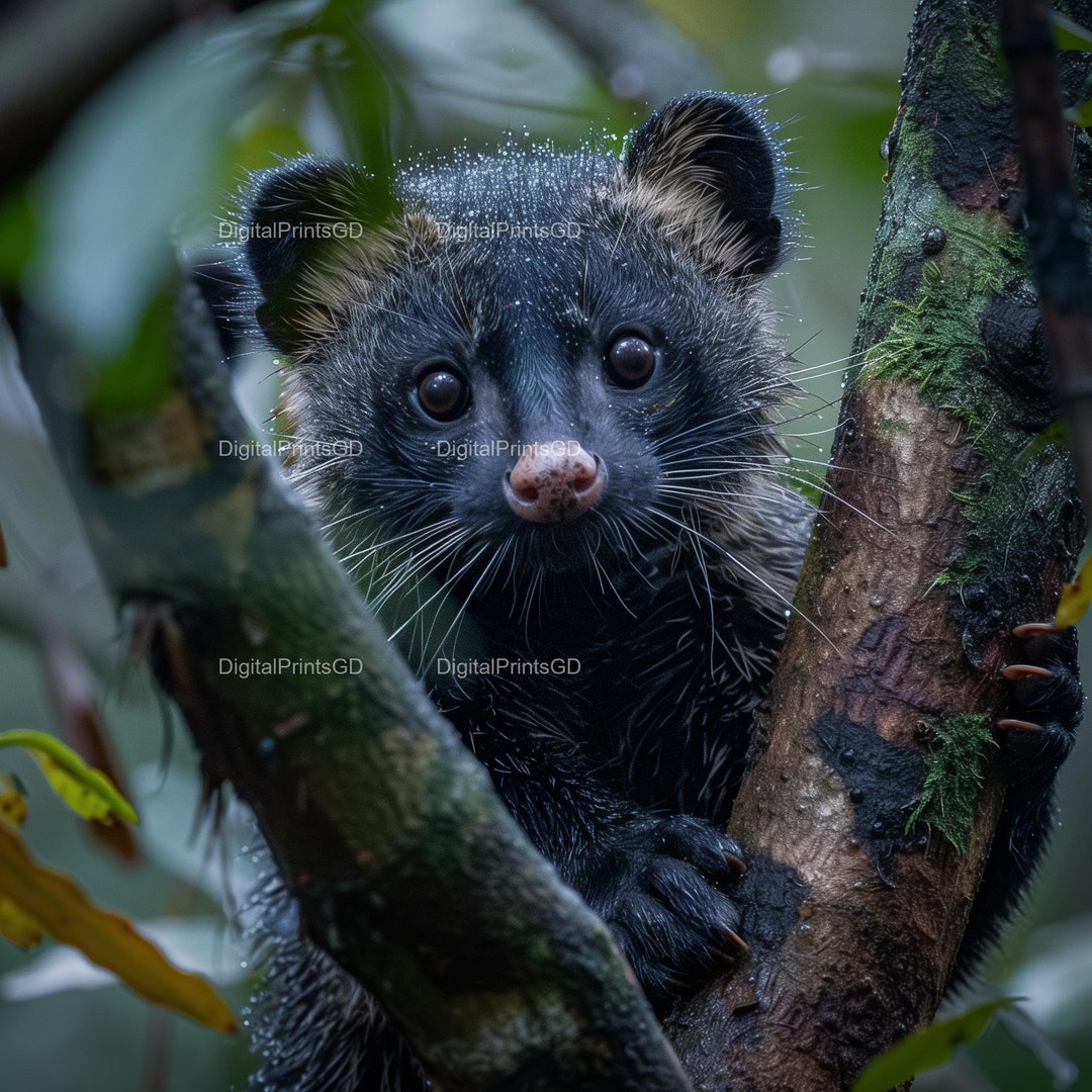 Bearcat Glance, Forest Forager, Binturong Perch, Tree Dweller, Shaggy ...