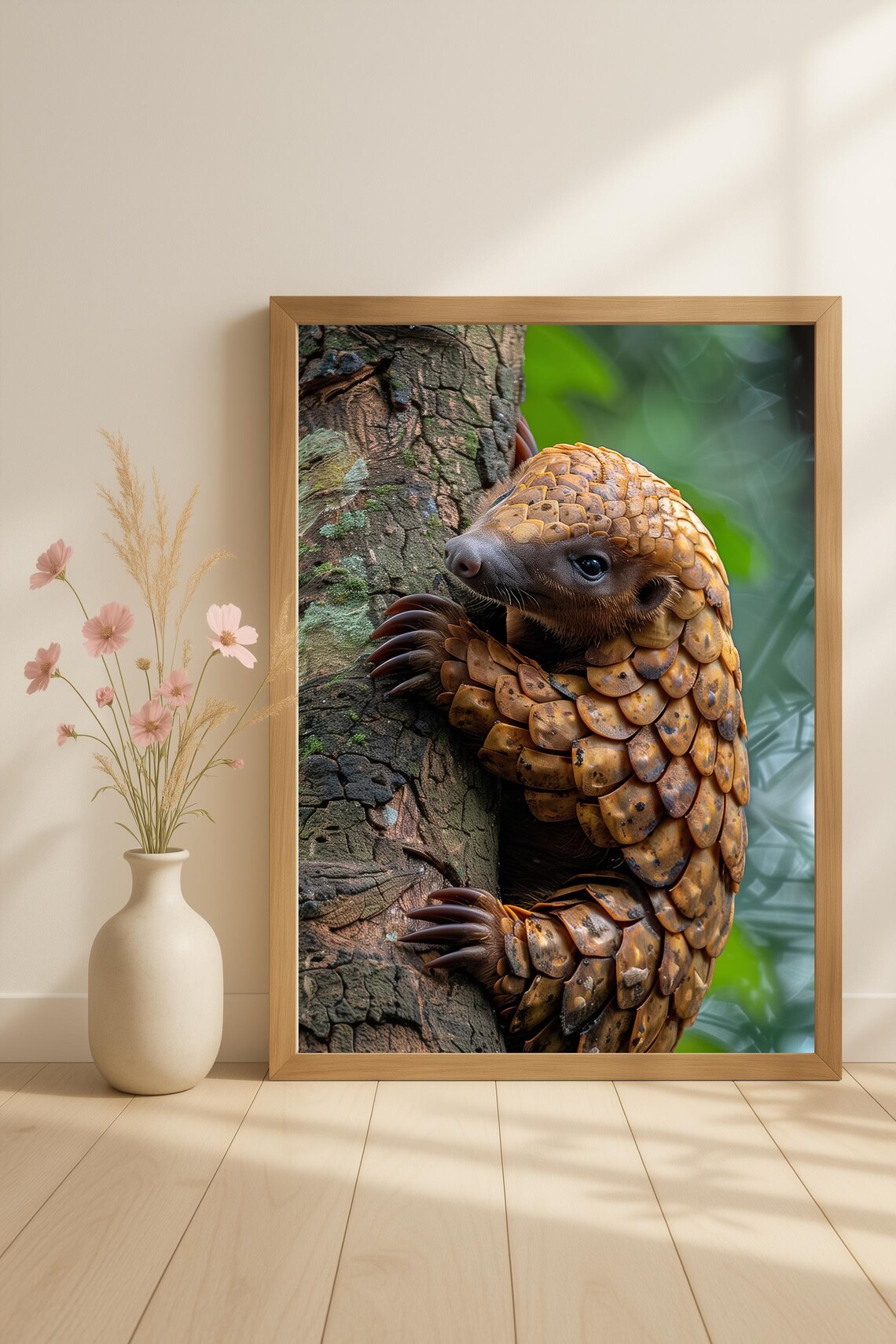 Sunda Pangolin Portrait: Endangered Asian Wildlife Art Print - Etsy