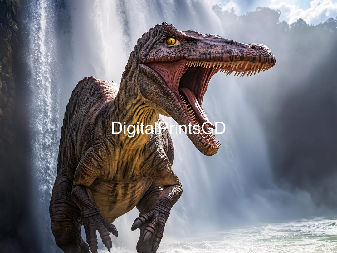 Spinosaurus Wall Art, Dinosaur Decor, Jurassic Poster, Prehistoric ...