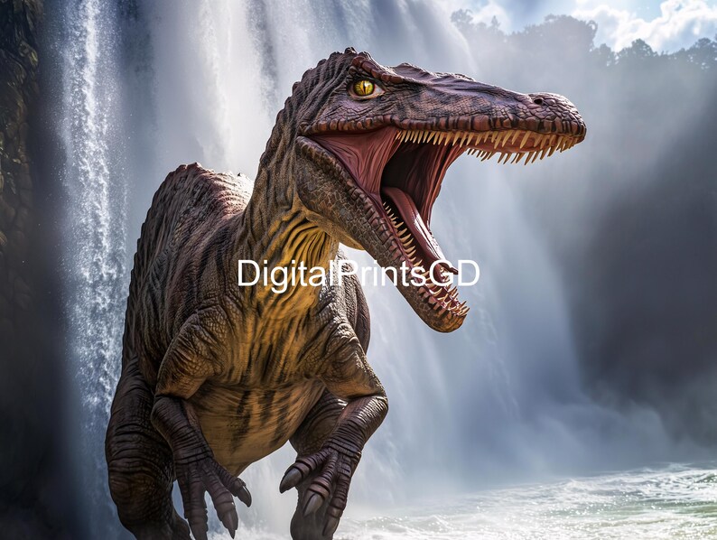 Spinosaurus Wall Art, Dinosaur Decor, Jurassic Poster, Prehistoric ...