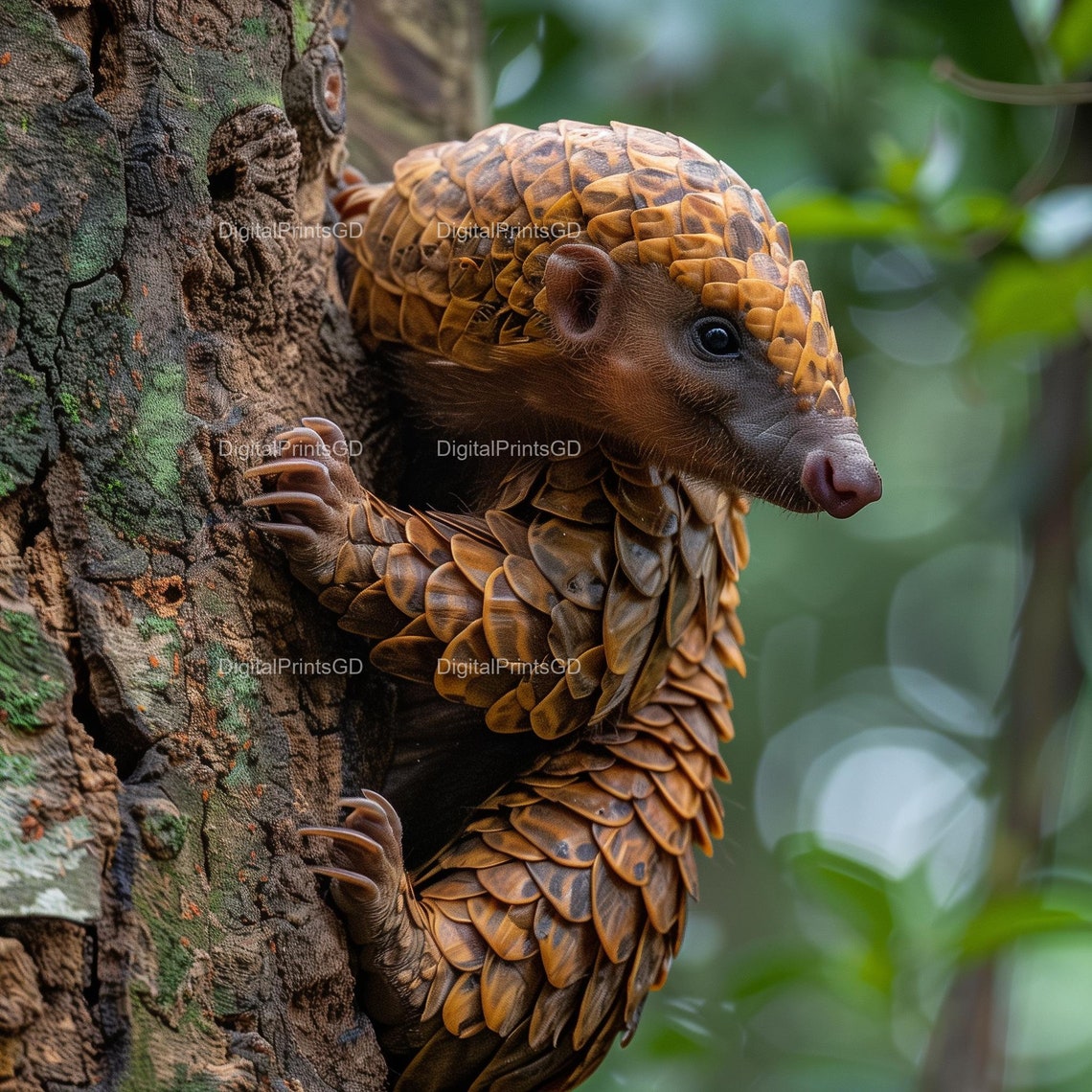Pangolin Portrait, Sunda Scales, Endangered Pangolin, Nocturnal ...
