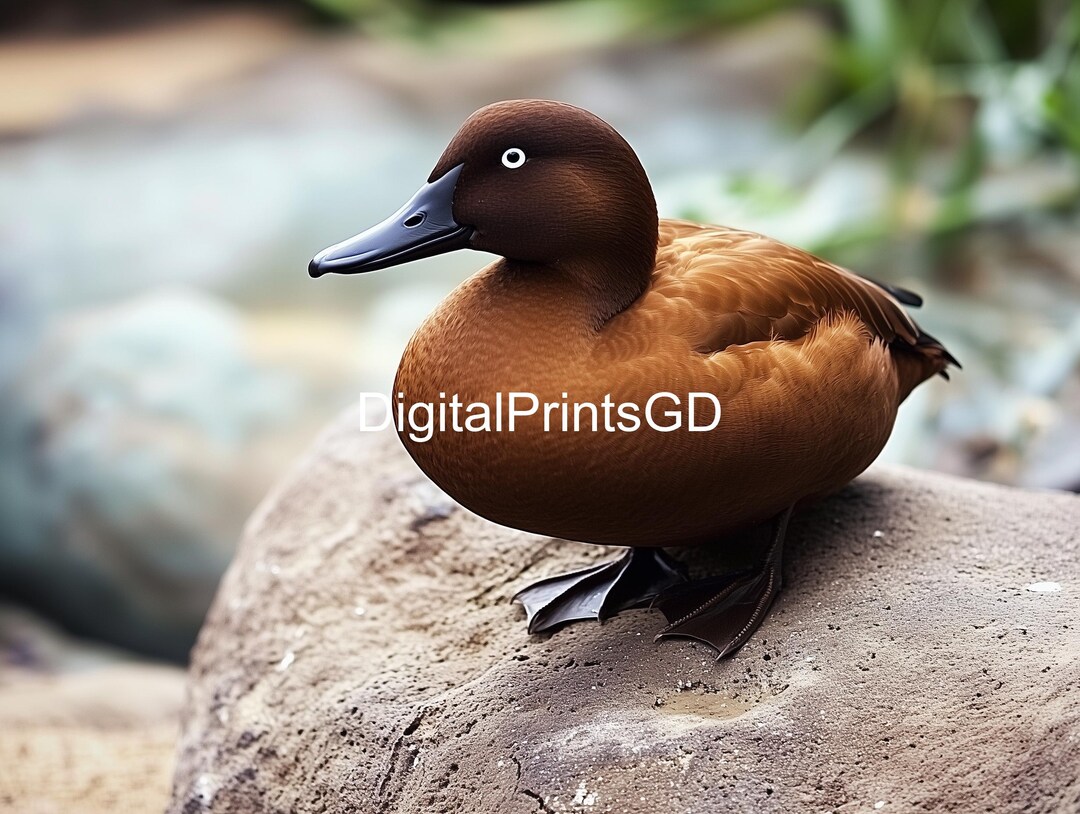 Madagascar Pochard Art Print: Rare Duck Wildlife Decor (digital ...