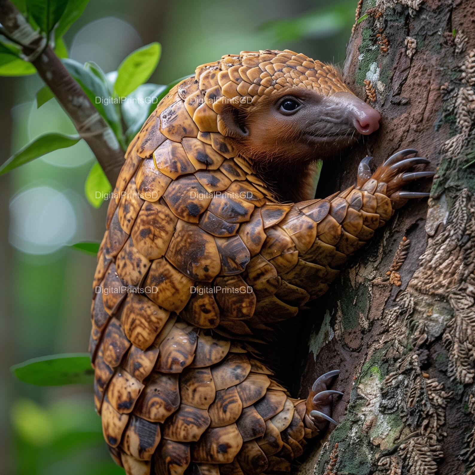 Pangolin Portrait, Sunda Scales, Endangered Pangolin, Nocturnal ...