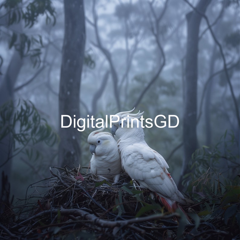 Red-vented Cockatoo Print Vibrant Bird Photography, Rare Philippine ...