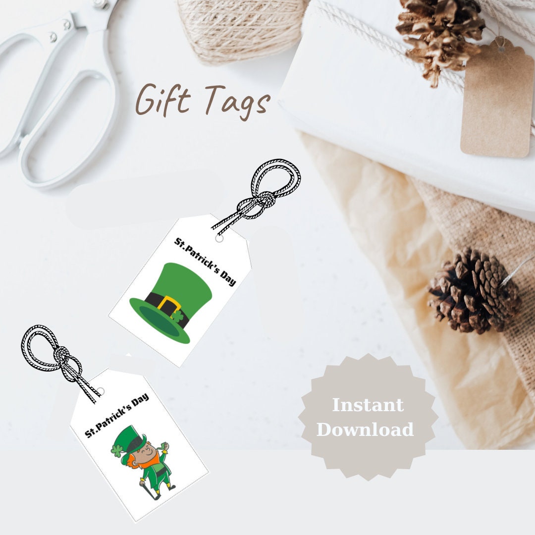 St. Patricks Day Gift Tags Happy Saints Patricks Day Printable Cards ...