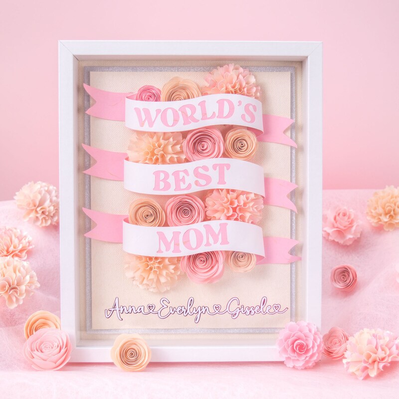 Mom Shadow Box Flowers - Etsy