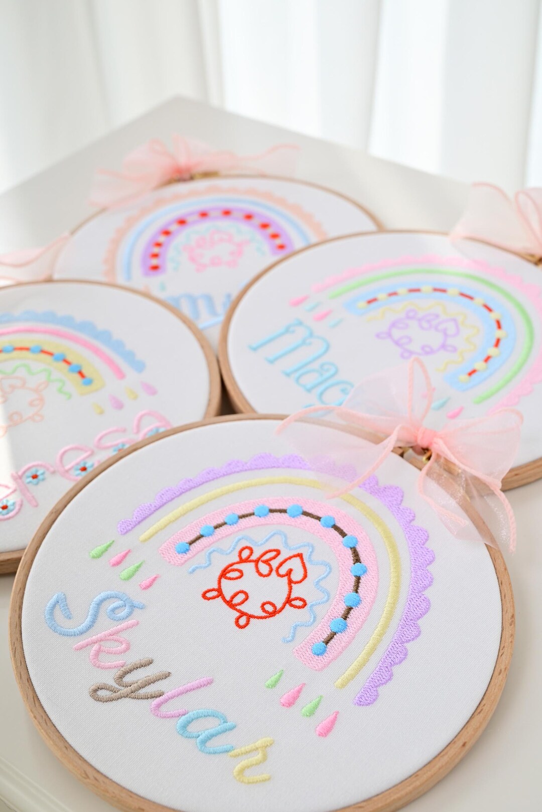 Rainbow Baby Sign Newborn Door Sign Hospital Door Hanger Embroidered ...