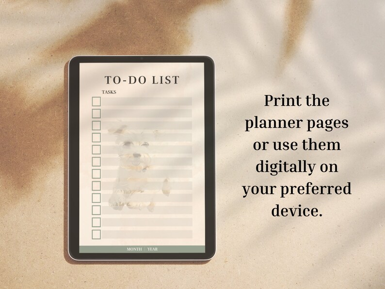 Dog Themed Planner Canva Template - Customizable and Printable PDF With ...