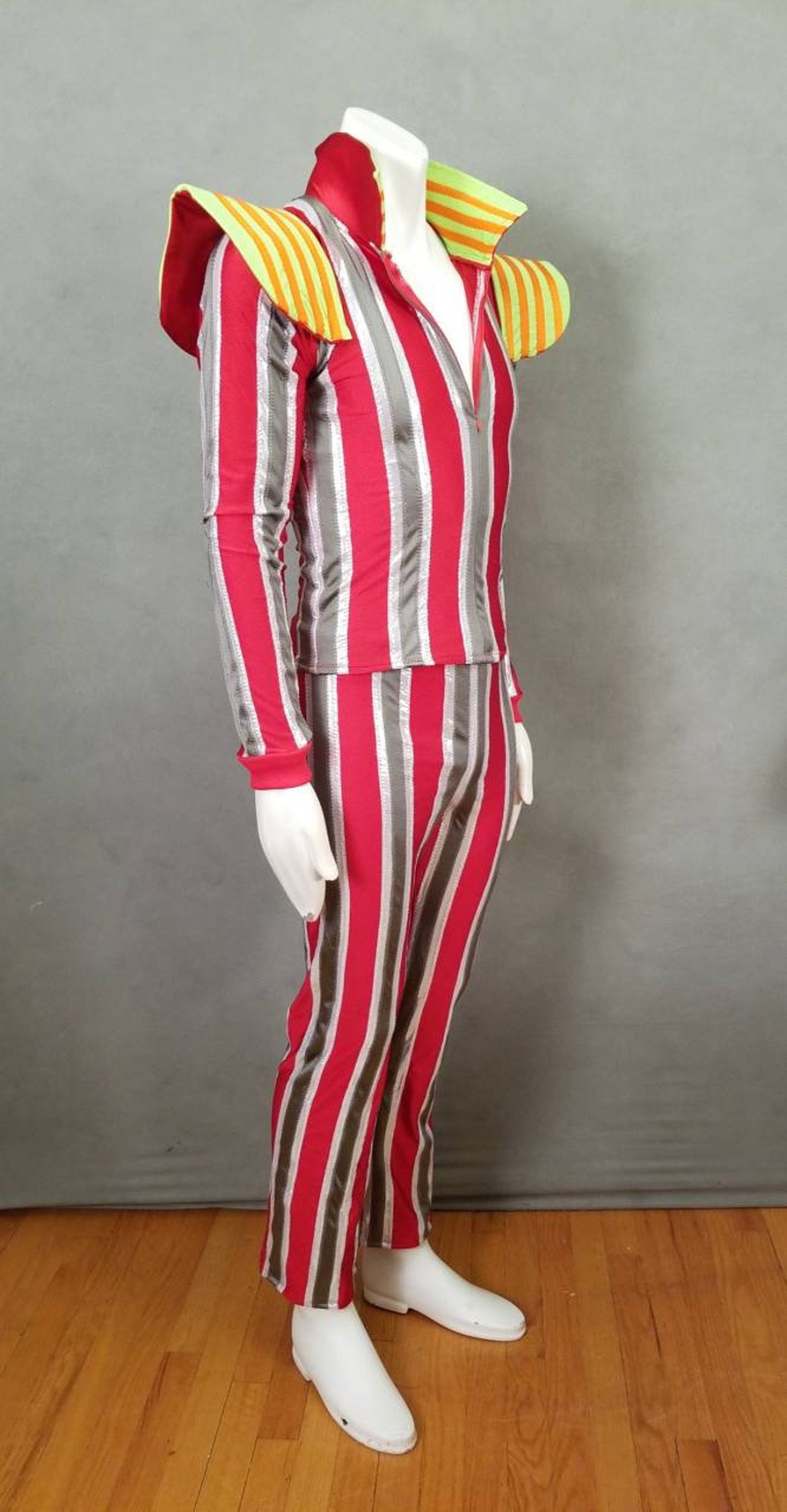 David Bowie Ziggy Stardust Costume: Handmade Striped Lycra Suit - Etsy