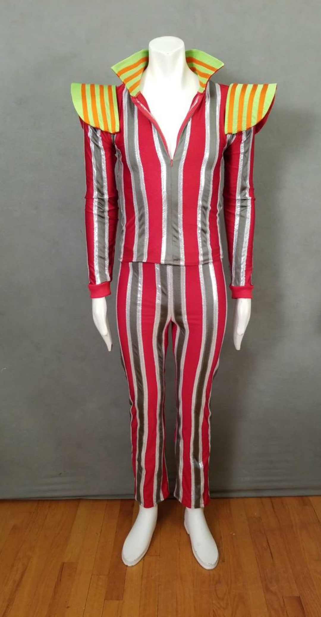 David Bowie Ziggy Stardust Costume: Handmade Striped Lycra Suit - Etsy