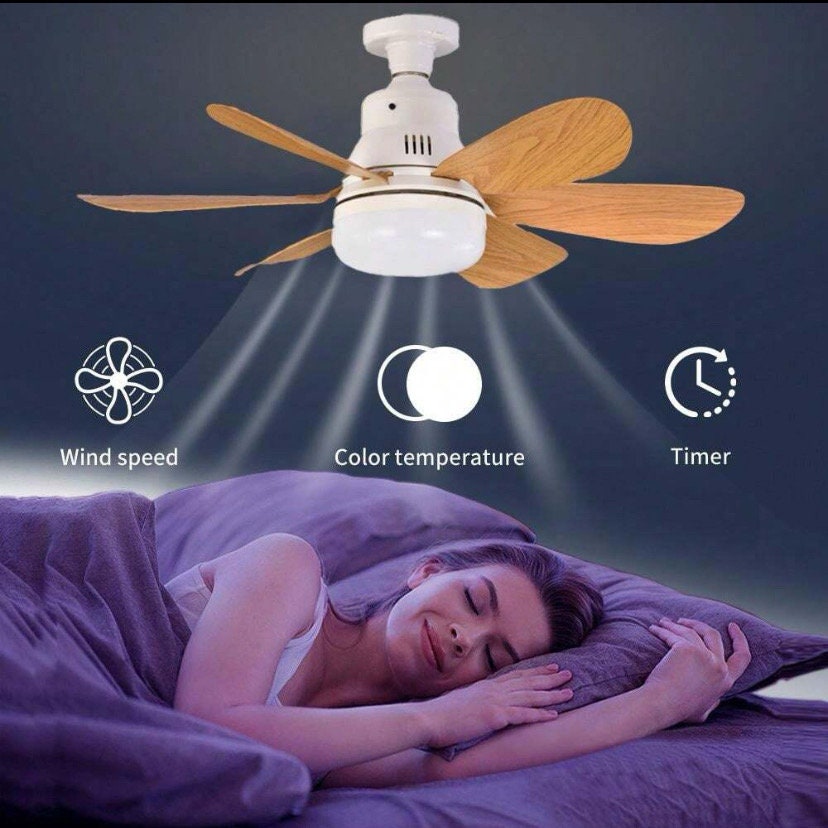 Mini Ceiling Fan With LED Light - Etsy