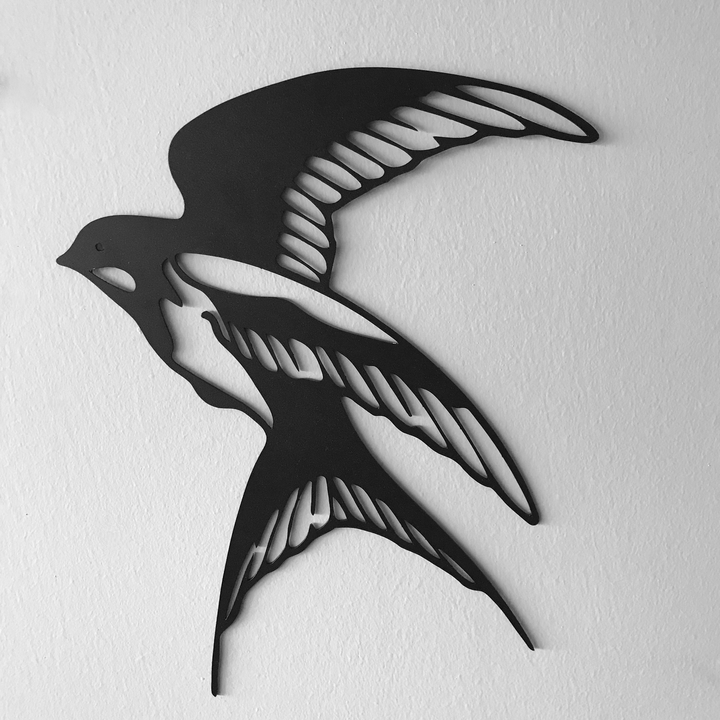 Metal Swallows Wall Art, Birds Metal Wall Decor, Metal Nature Wall Art, 3 Piece Home Decor ...