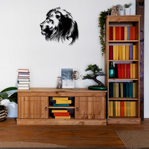 Led Lighted Lion Metal Wall Art, Animal Nature Wall Decor, Fireplace ...
