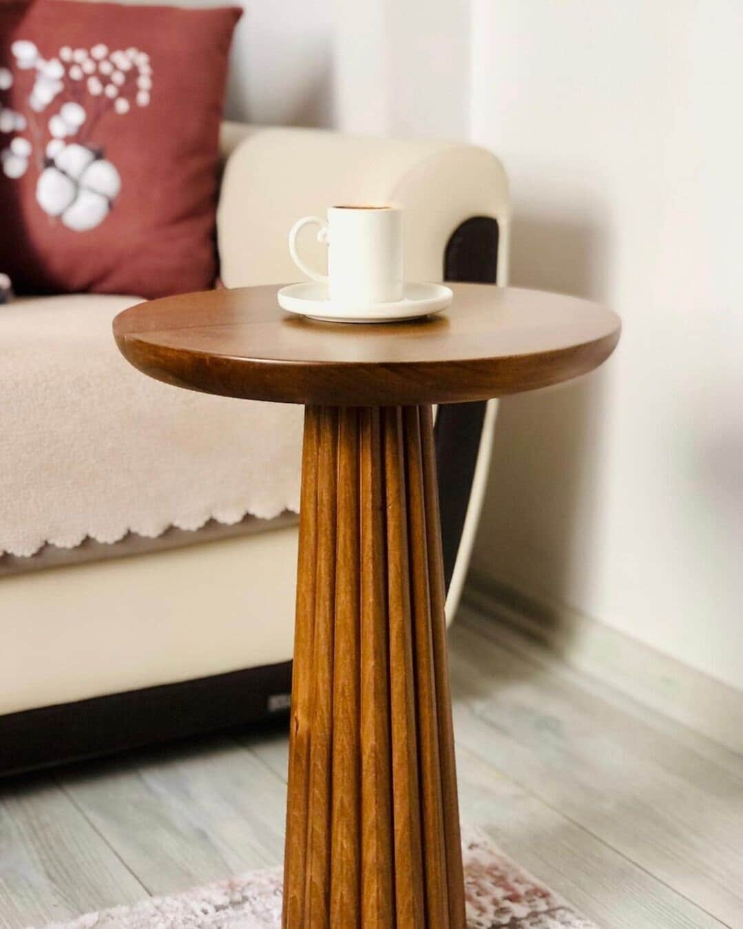 Mushroom Side Table, Handmade Natural Wood End Table, Home Design - Etsy