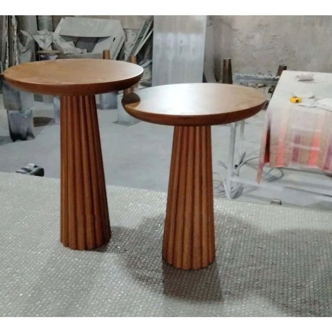 Mushroom Side Table, Handmade Natural Wood End Table, Home Design - Etsy