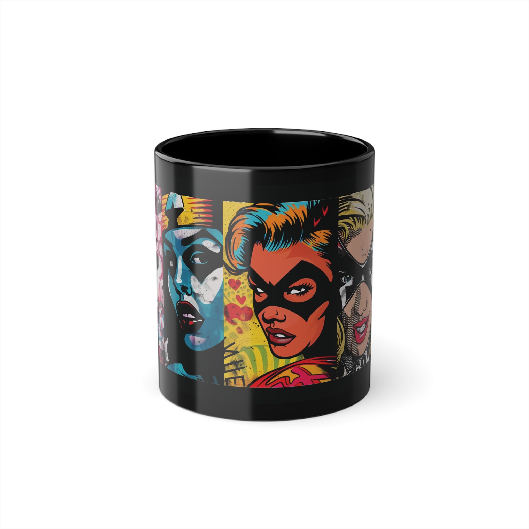 Comic Mug, Fictional Heroes in Comic Book Style, Graphic Novel, Gift ...