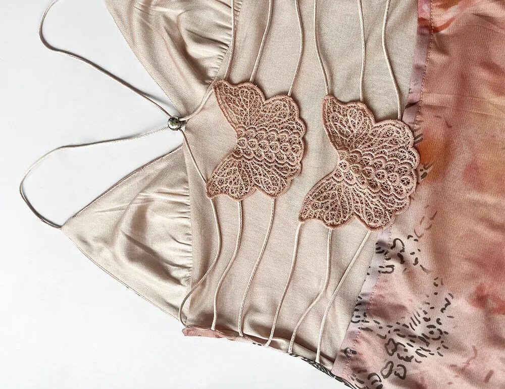 Floral Print, Vintage Dress, Butterfly Back, Spring Dress, Summer Dress ...