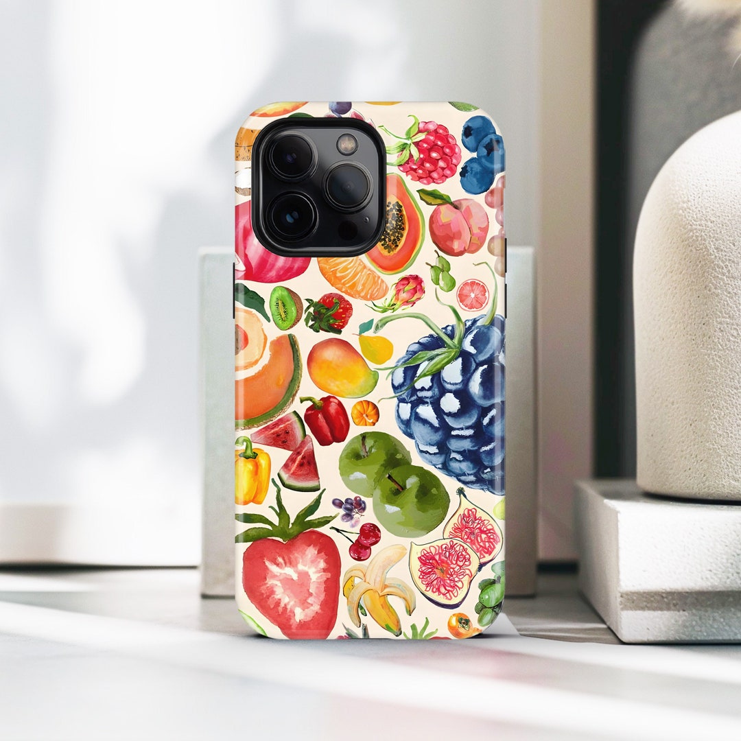 PREPPY COQUETTE FRUITS Collage Phone Case, Aesthetic Food | for iPhone ...