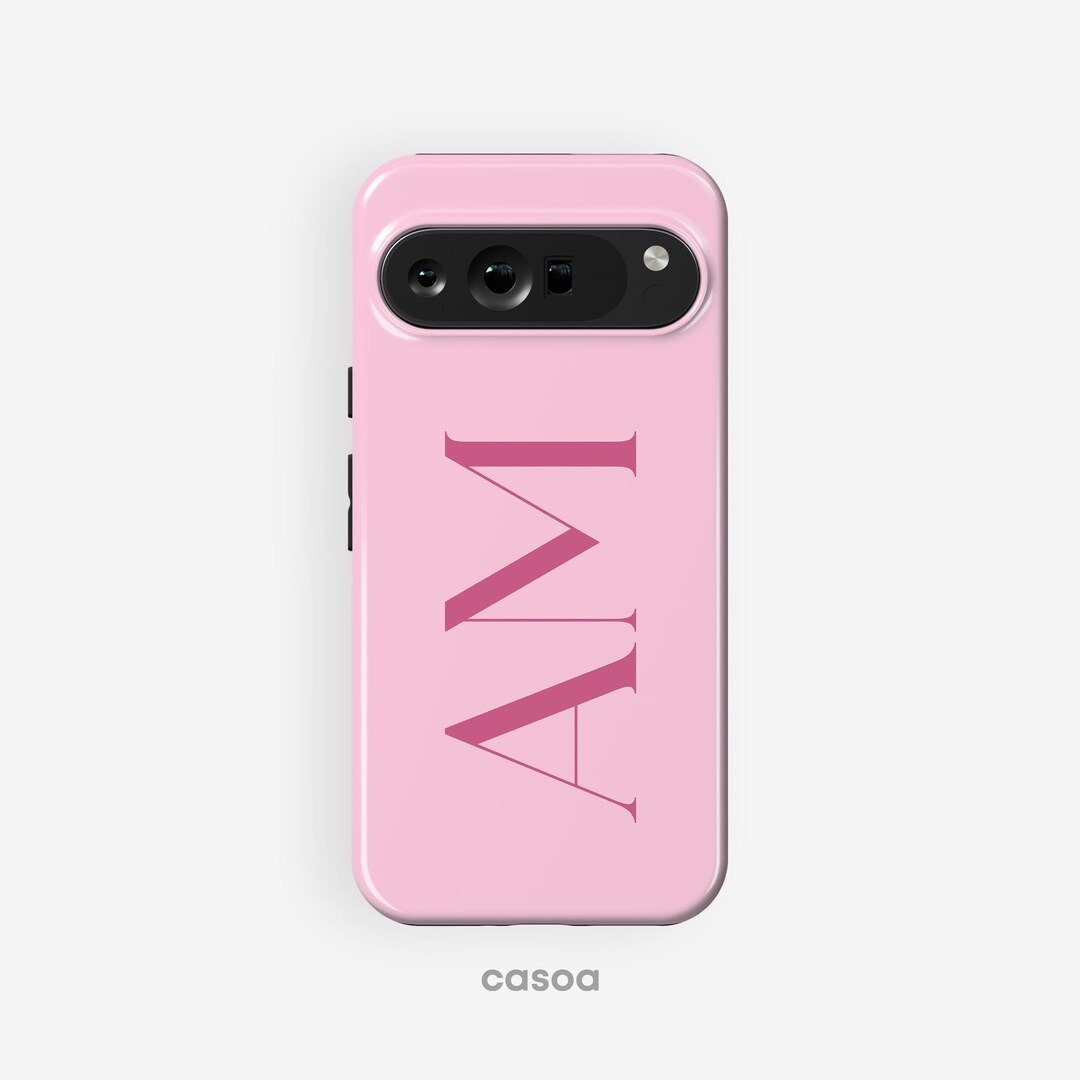 Custom Name Initials Phone Case, Pink Personalized Monogram | for ...