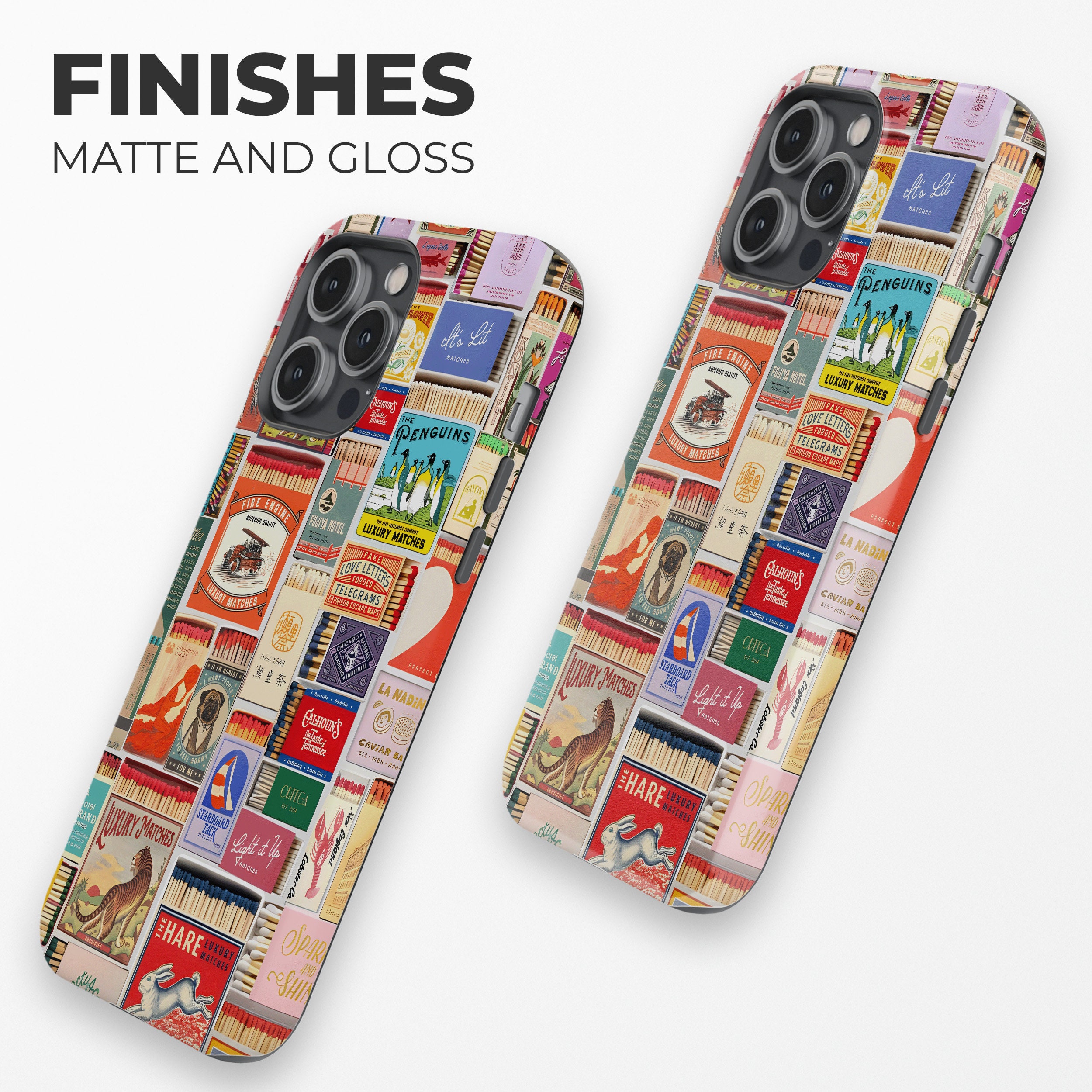 VINTAGE RETRO MATCHBOX Collage Phone Case iPhone 15 14 13 12 Pro Max ...