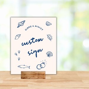 CUSTOM EVENT SIGN Template | Beach Seaside Ocean Coastal Destination ...