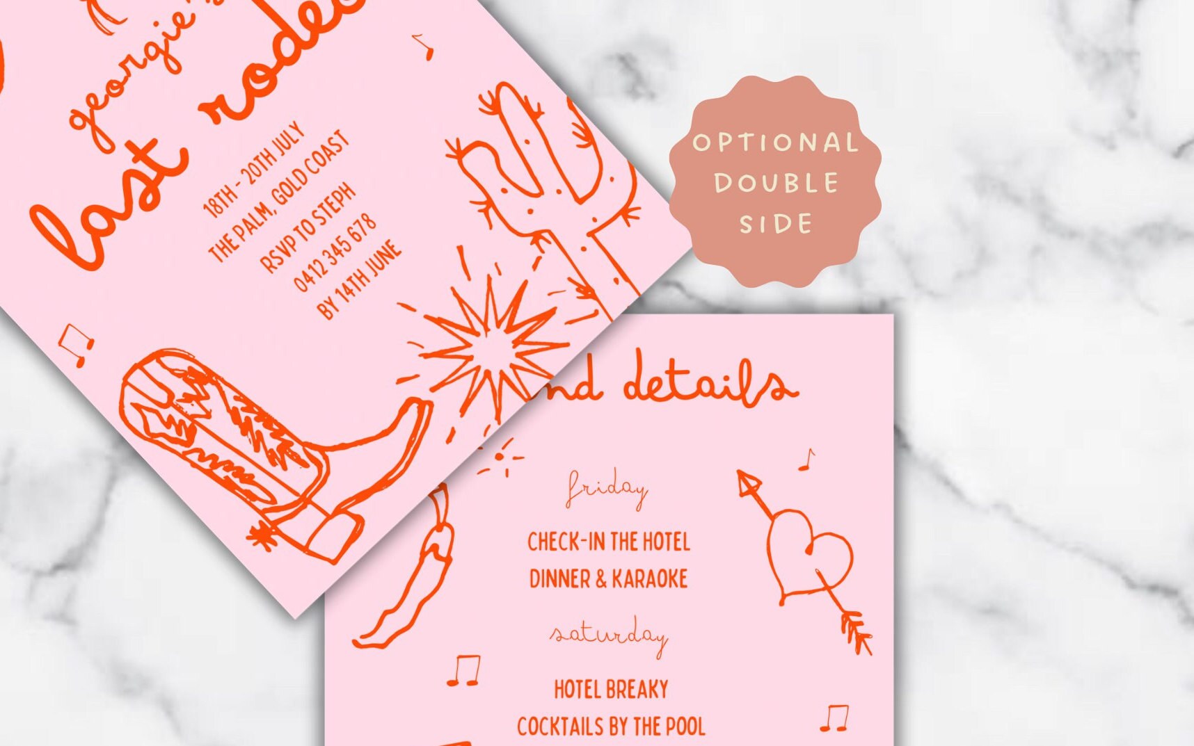 LAST RODEO HENS Party Invite Bachelorette Weekend Invitation Girls ...