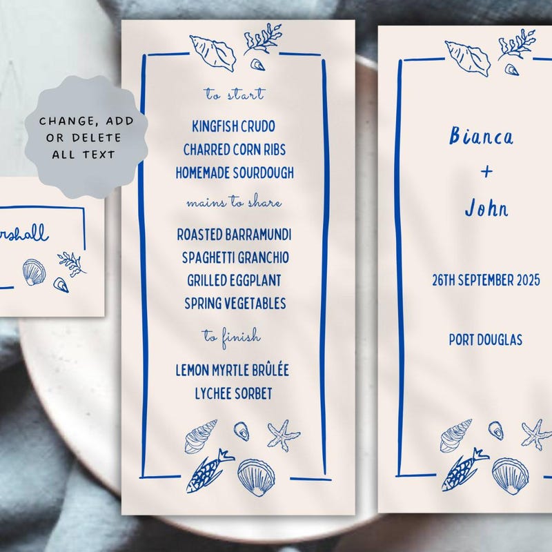 Nautical Place Cards - Etsy