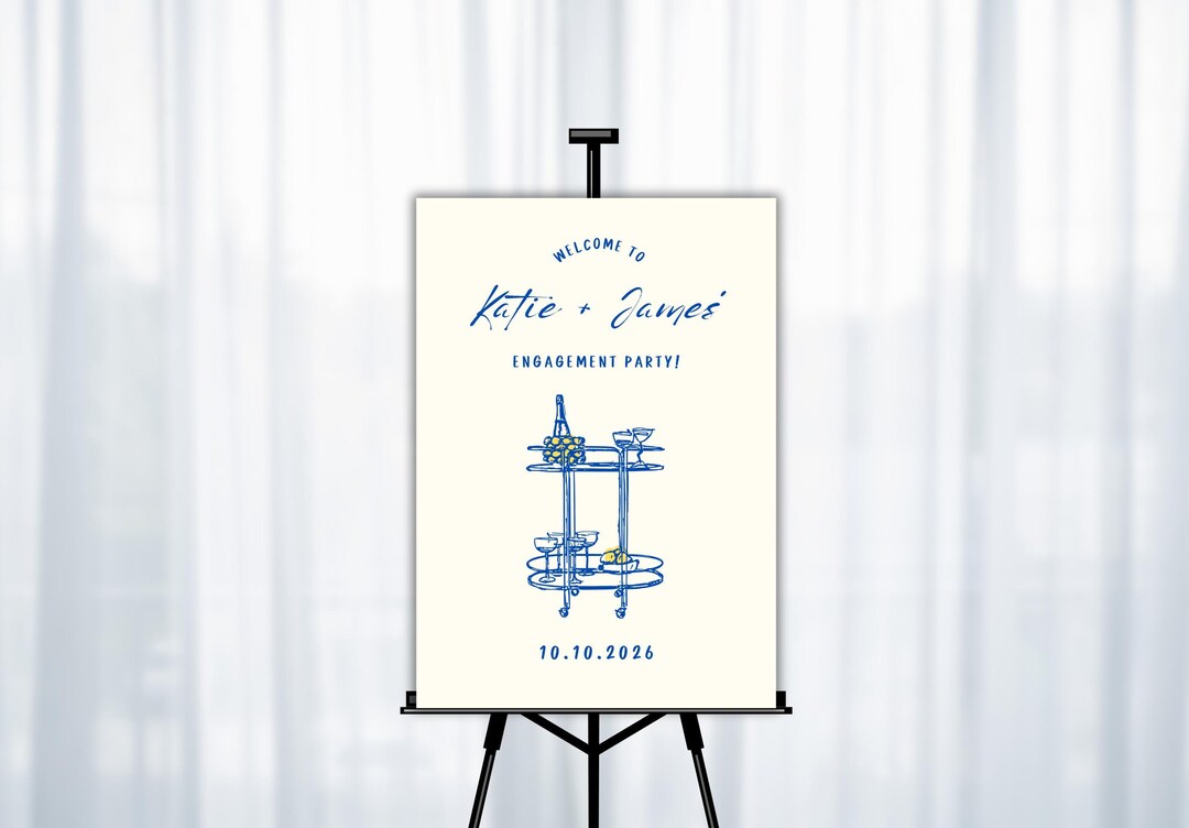 EVENT WELCOME SIGN Template | Engagement Party Sign | Wedding Welcome ...