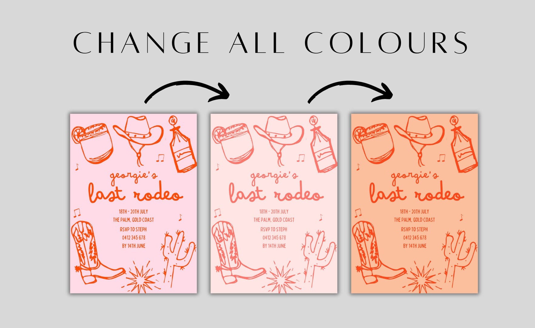 LAST RODEO HENS Party Invite Bachelorette Weekend Invitation Girls ...