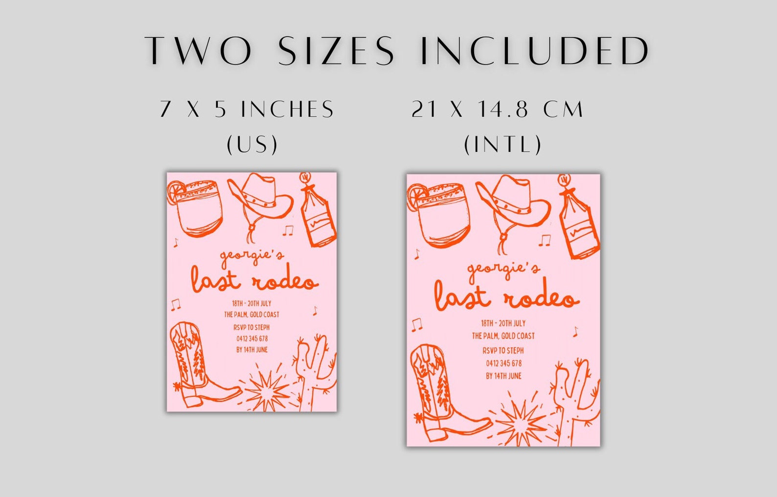 LAST RODEO HENS Party Invite Bachelorette Weekend Invitation Girls ...